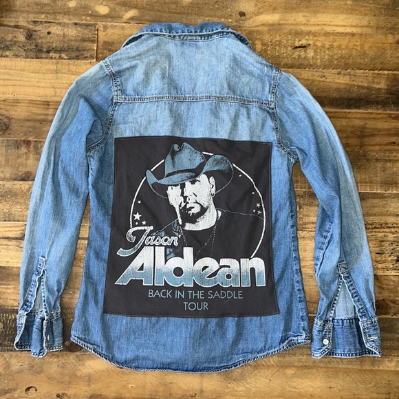 Mossimo Supply Co. | Tops | Custom Jason Aldean Back In The Saddle Jean ...